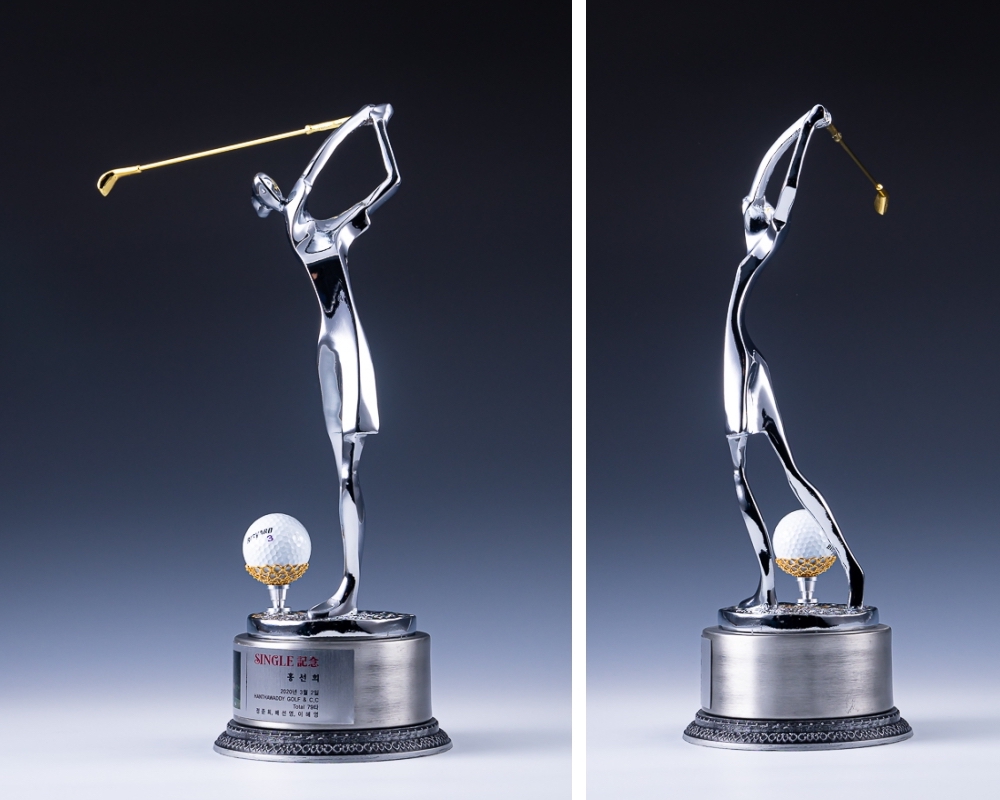 Sk932 크롬트로피여 여자 홀인원패 여성 싱글패 이글패 기념패